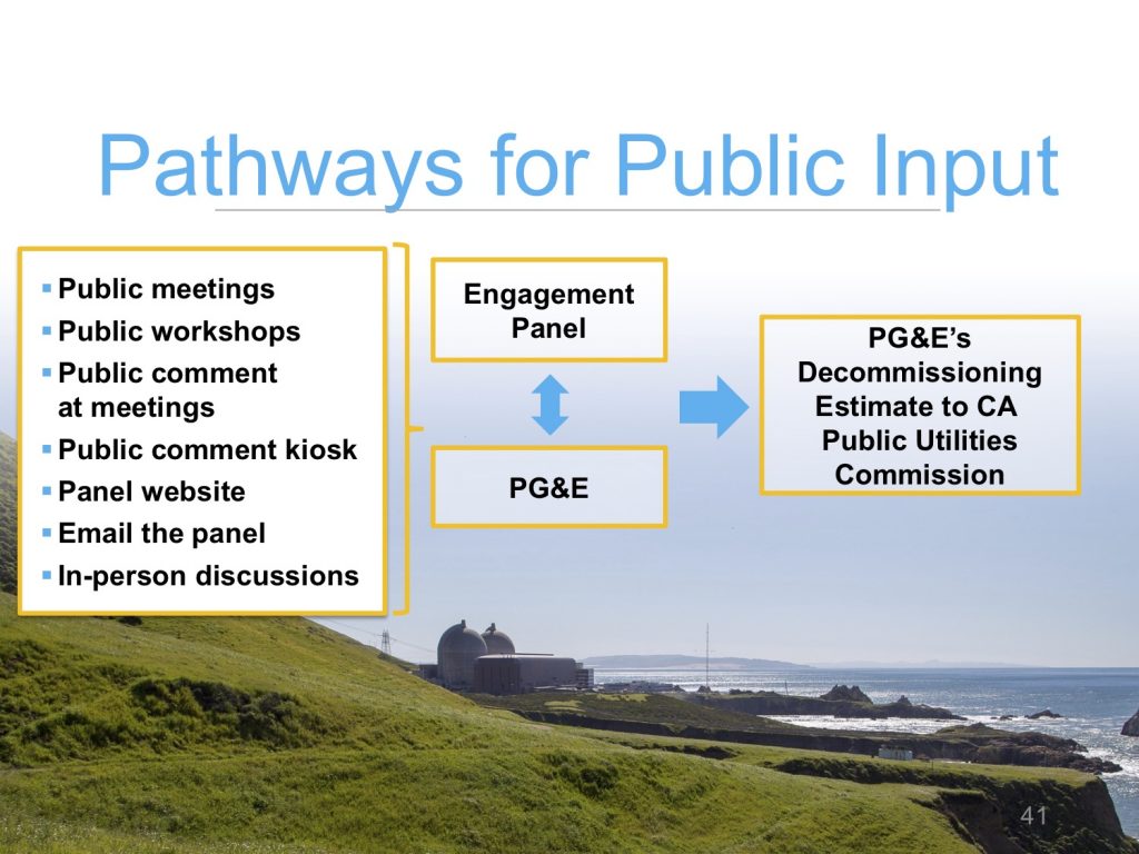 Community Engagement – Diablo Canyon Decommissioning Engagement Panel